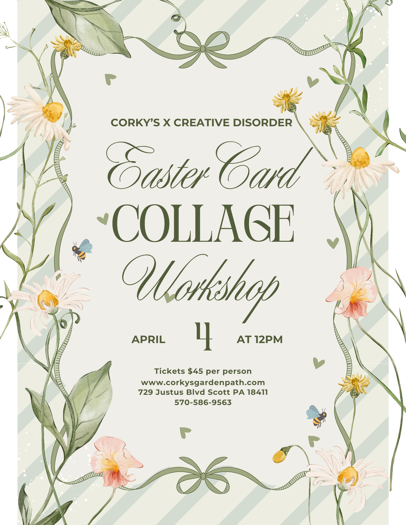 Easter Collage Card Workshop – Corky's Garden Path