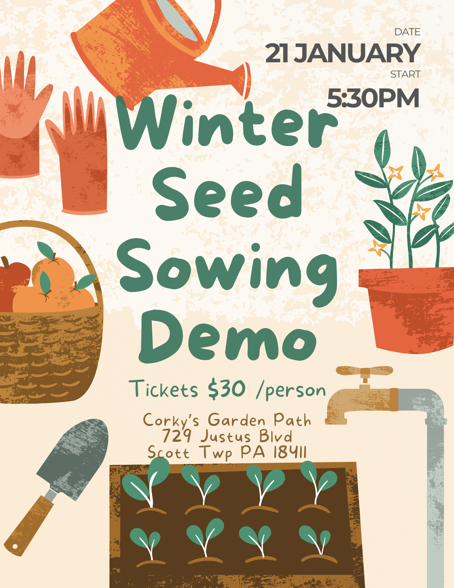 Winter Seed Sowing and Seed Blocking Workshop/ Demo – Corky's Garden Path